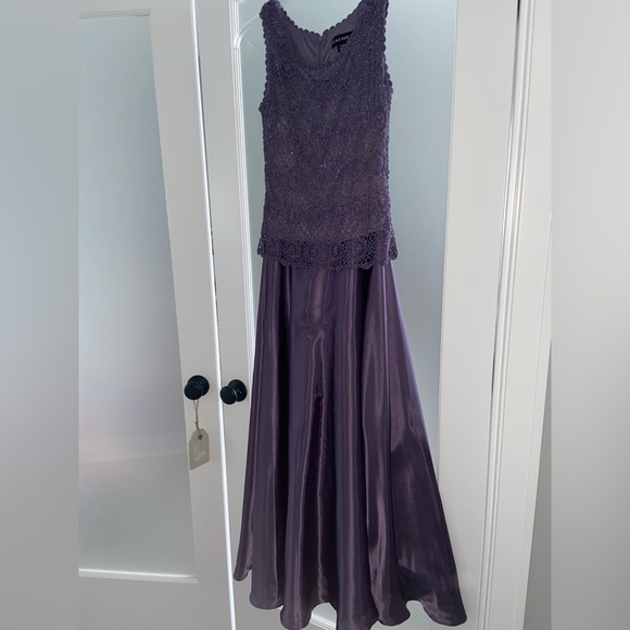 Cachet | Dresses | Cachet Long Lavender Gown With Cover Up | Poshmark